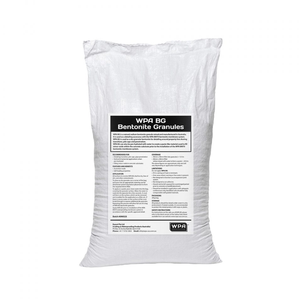 WPA BG Bentonite Granules | Bayset
